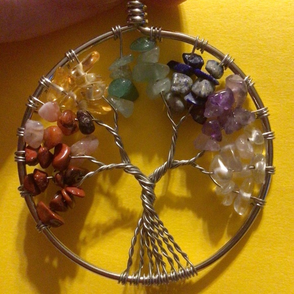 Jewelry | Handmade Tree Of Life Natural Stone Necklace | Poshmark